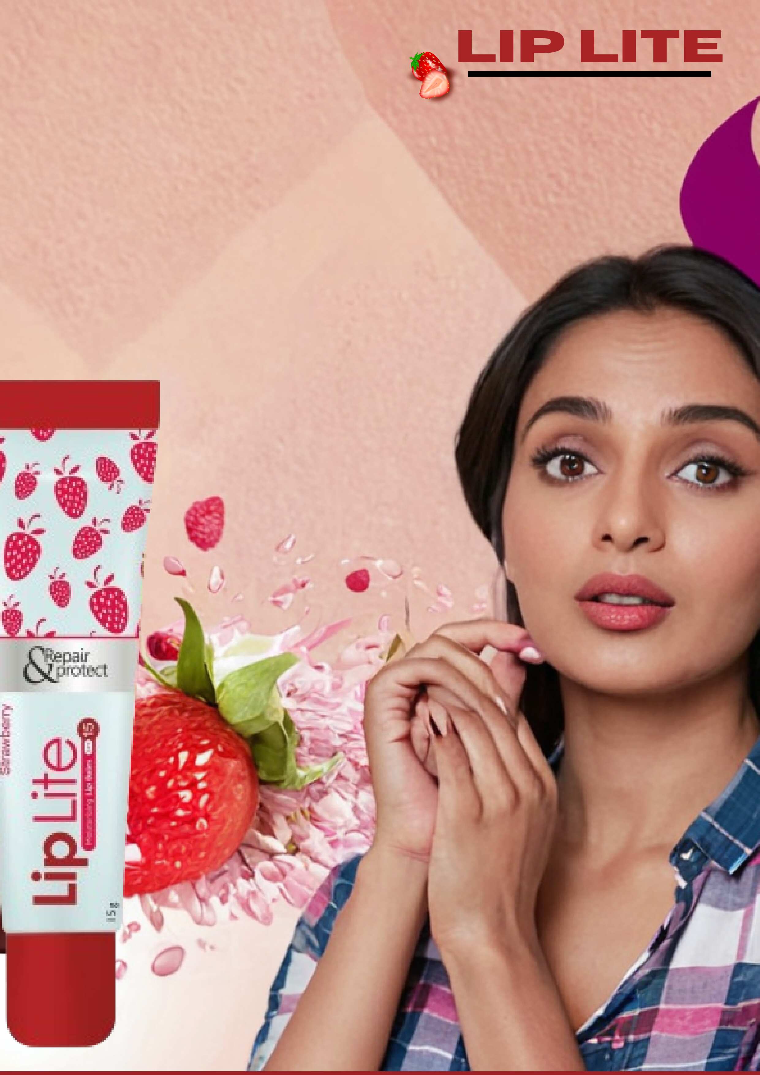 Leeford Lip Lite Lip Balm with SPF-15 Strawberry Flavor, Make Lips Soft & Nourish 15g - Tazi Deals