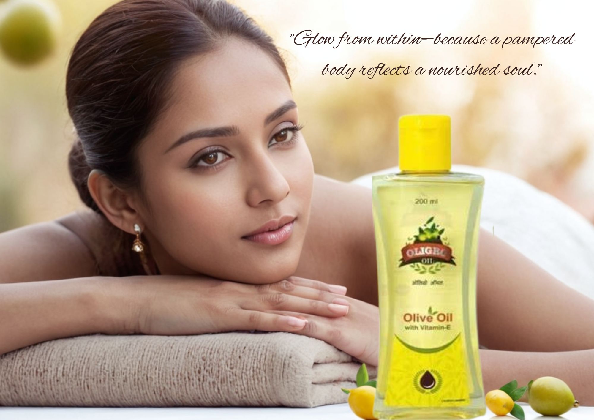 Oligro Olive Oil with Vitamin-E for Smooth and Moisturized Skin 100ml ...