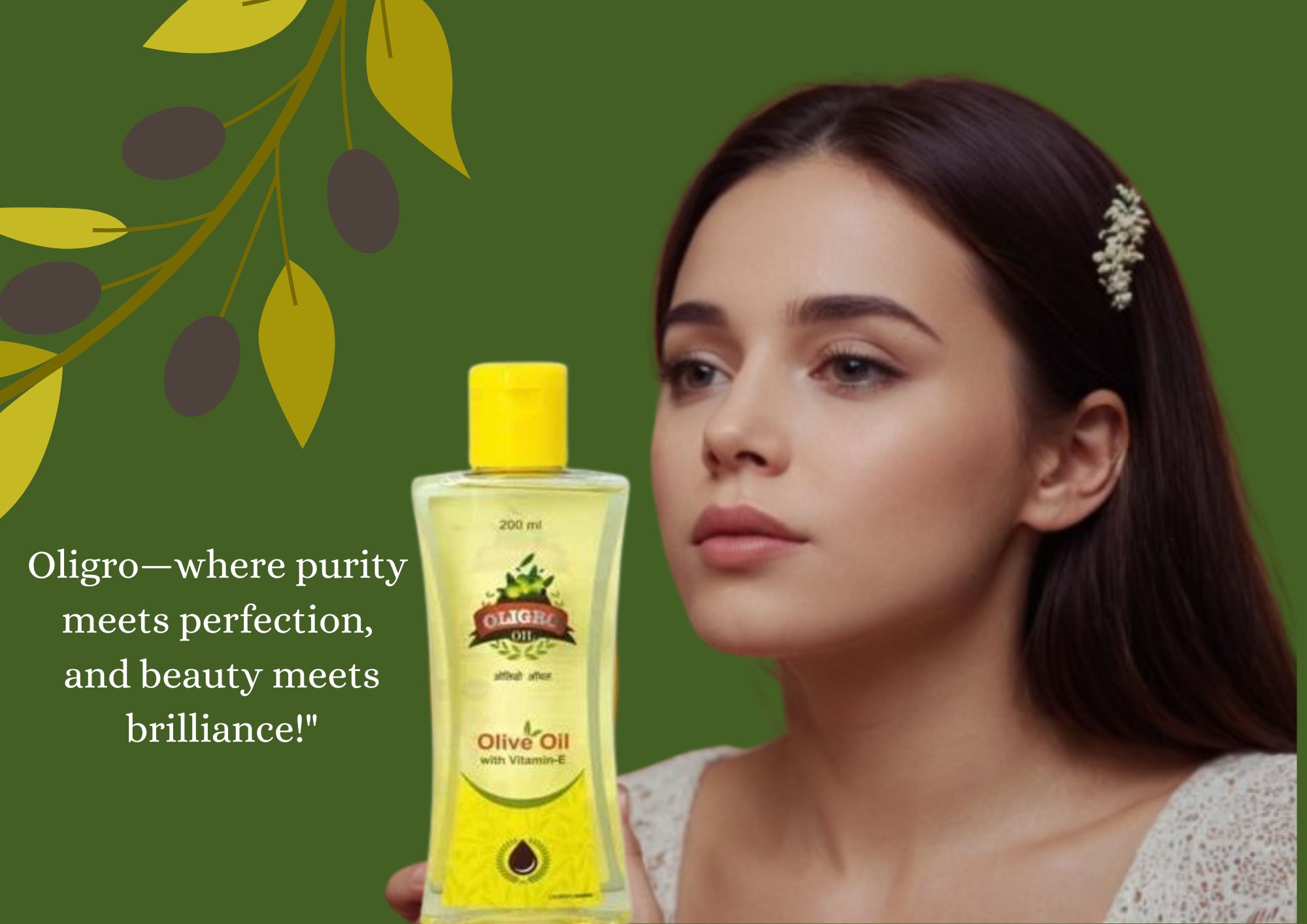 Oligro Olive Oil with Vitamin-E for Smooth and Moisturized Skin 100ml ...